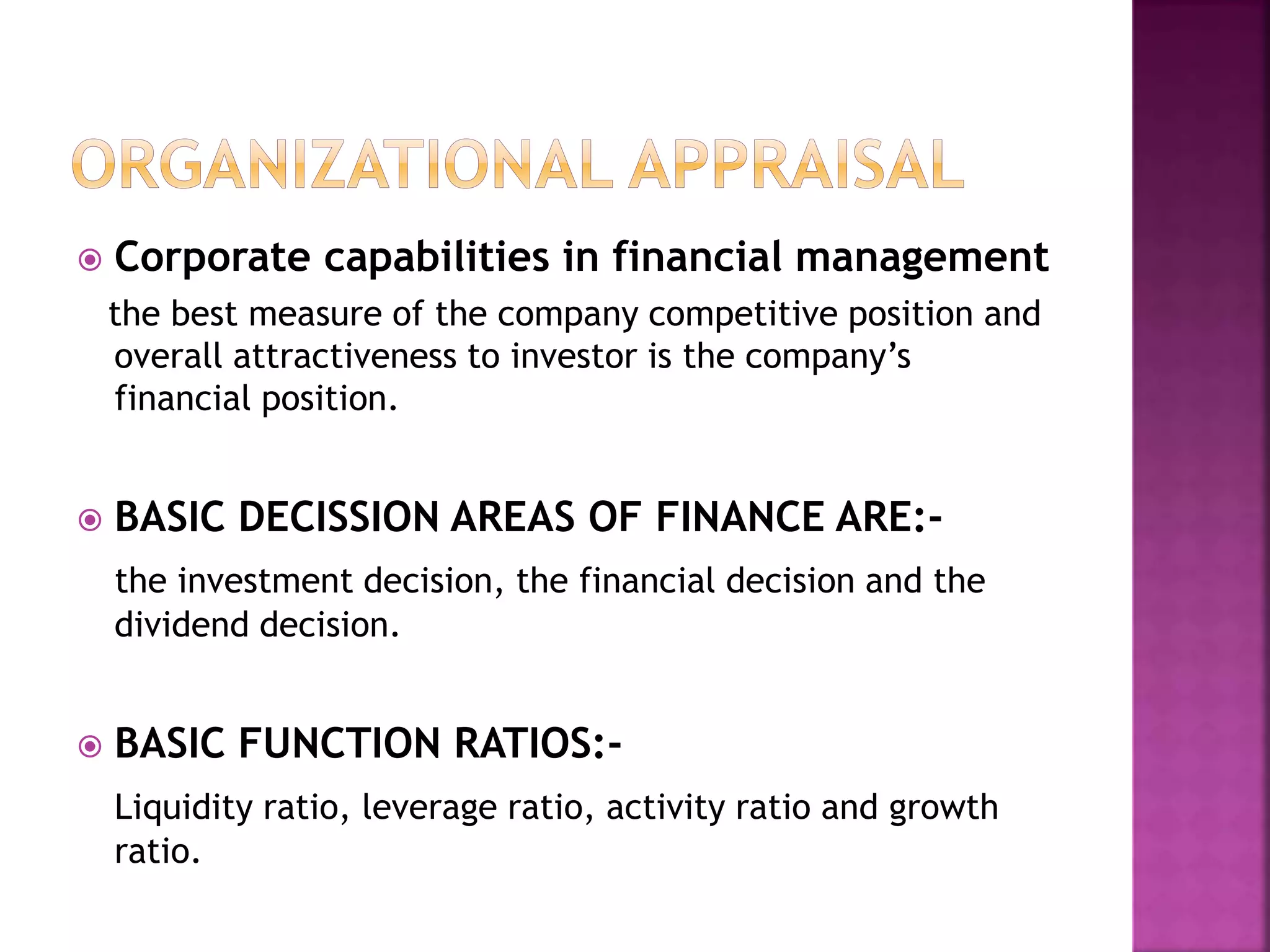 Organisation Appraisal and Strategy Formulation | PPTX
