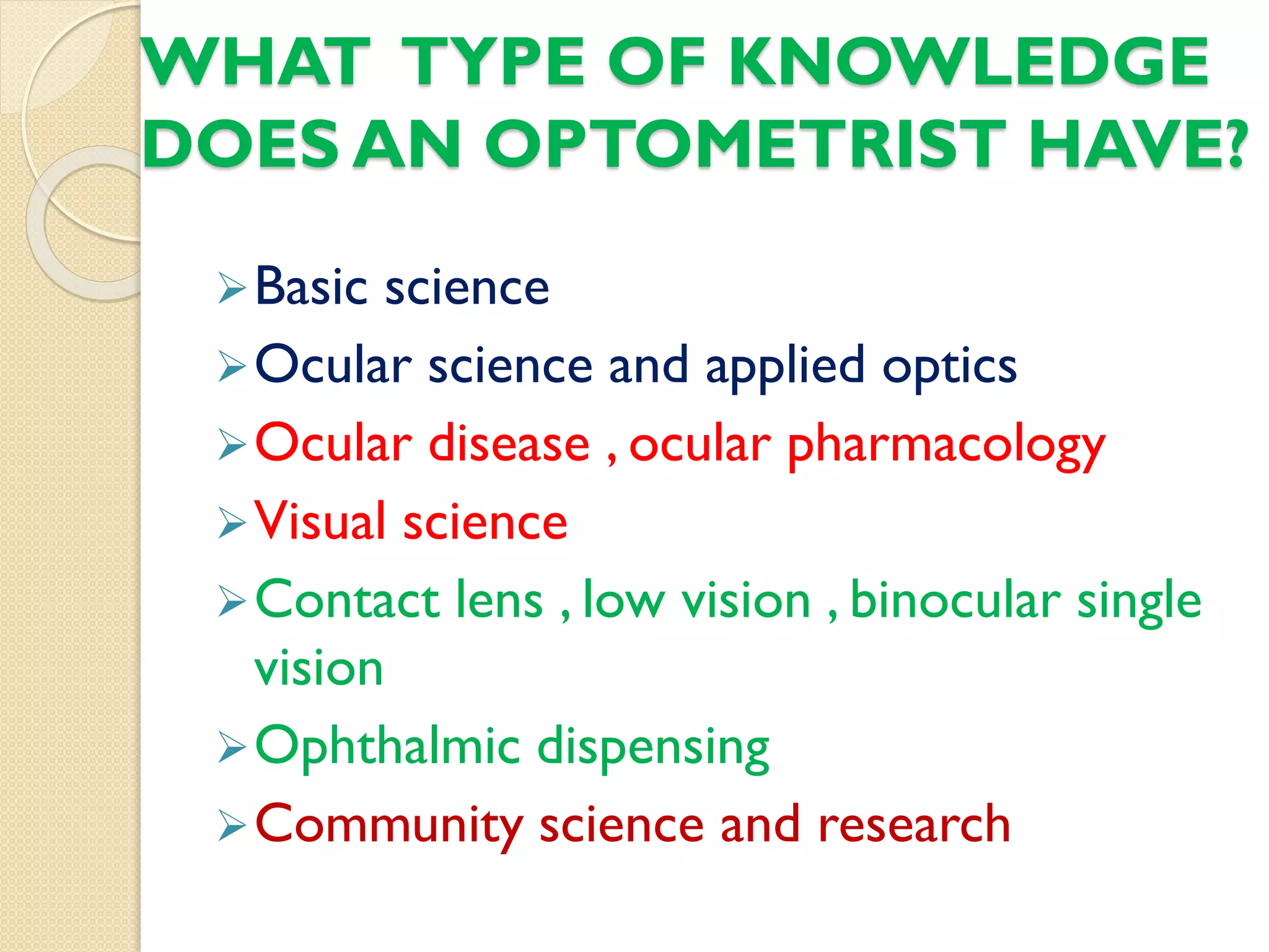 Optometry (What is optometry & who are Optometrist) and Eye care system ...