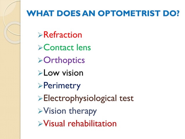 Optometry (What is optometry & who are Optometrist) and Eye care system ...