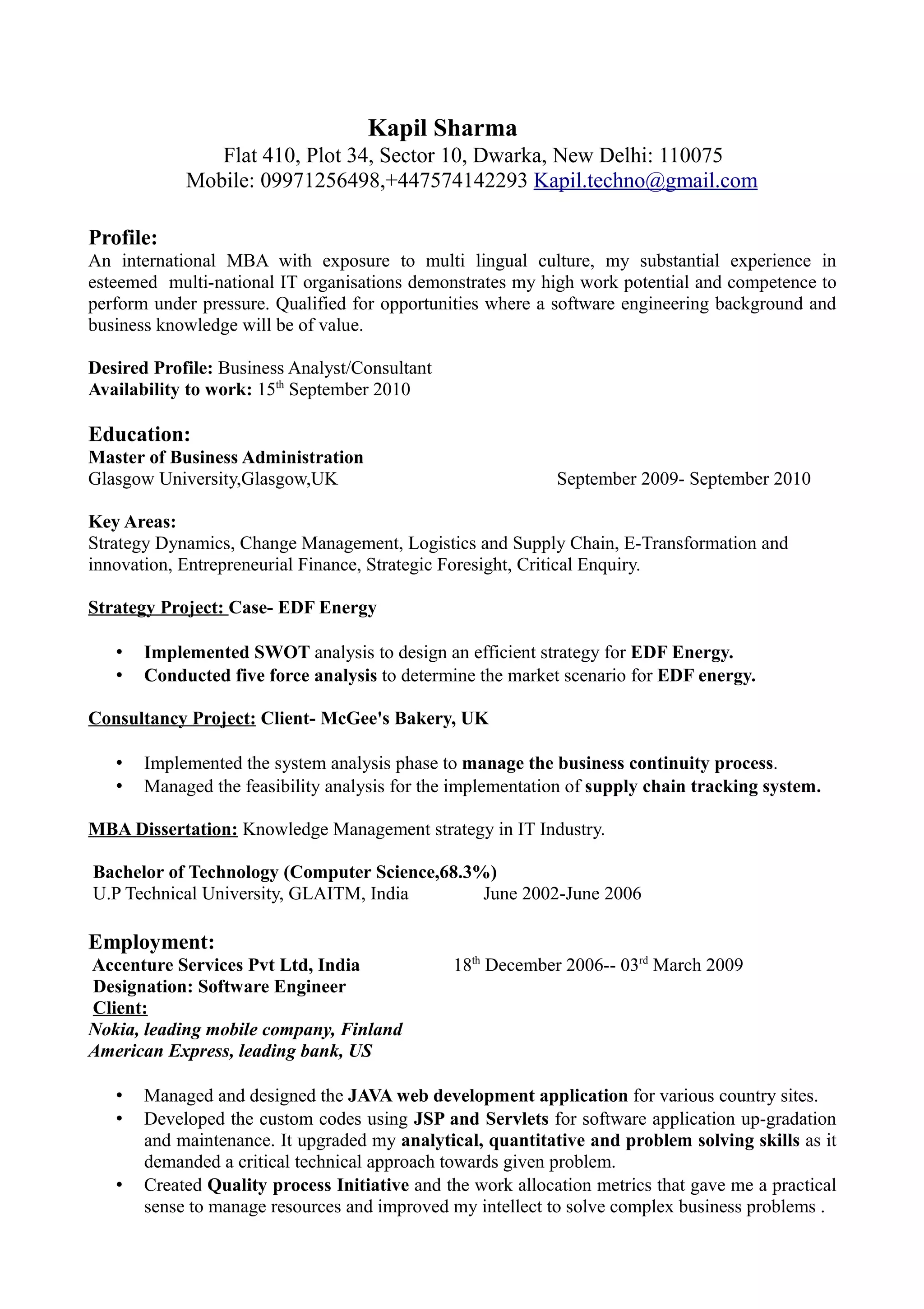 Kapil Sharma Cv Updated (1) (1) | PDF