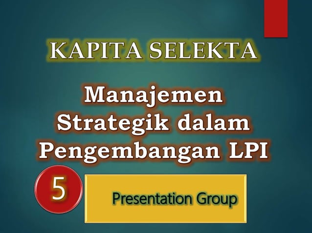 Kapita selekta analisis swot | PPSX