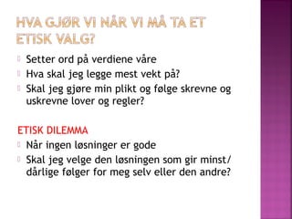 Etikk | PPT
