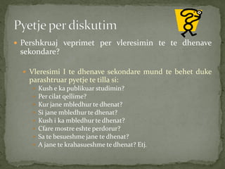 Kapitulli 6 te dhenat sekondare | PPT