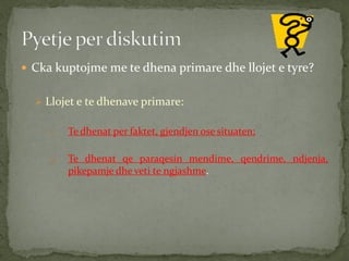 Kapitulli 7 te dhenat primare | PDF