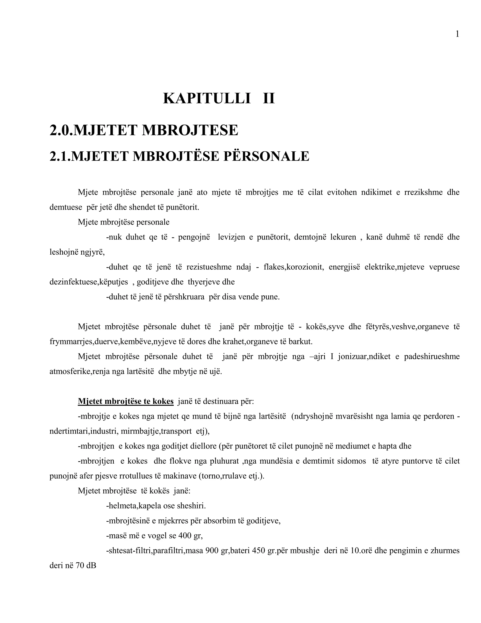 Kapitulli ii mjetet mbrojtese | DOC