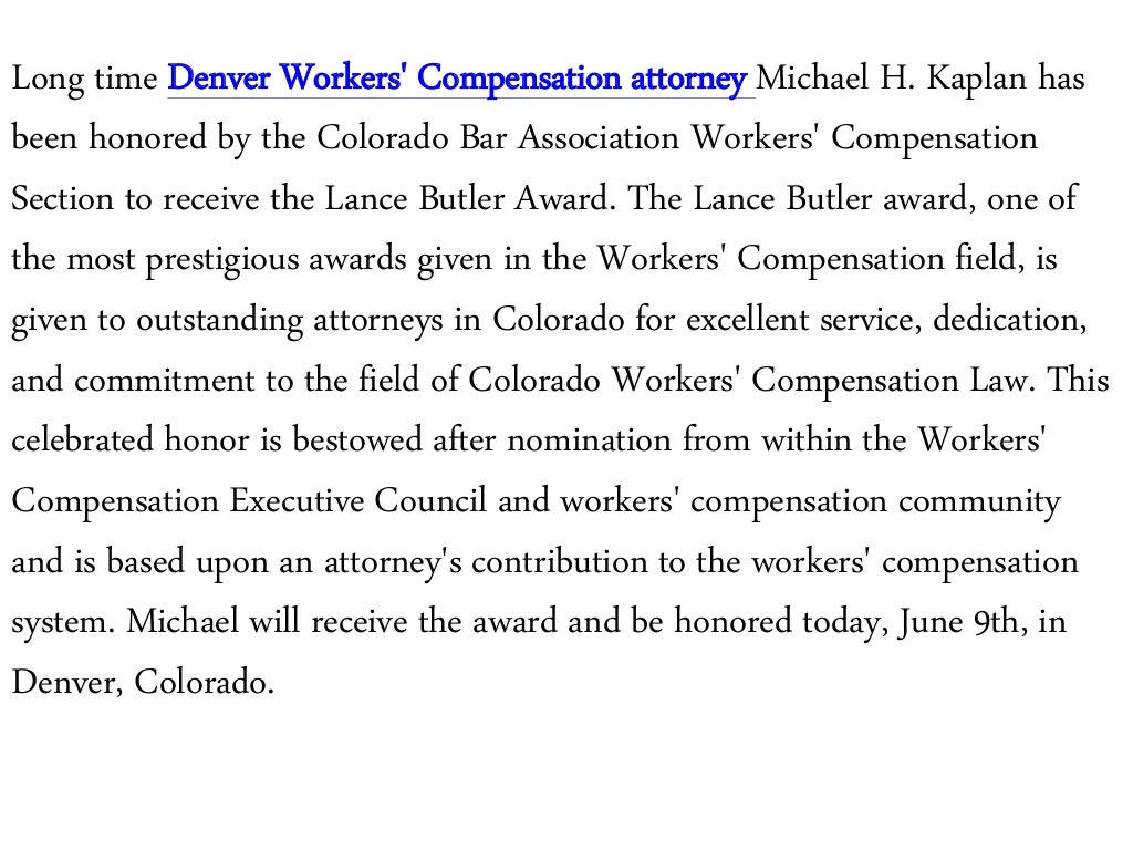 Kaplan Morrell Leading Denver Workers’ Compensation Attorney With ...