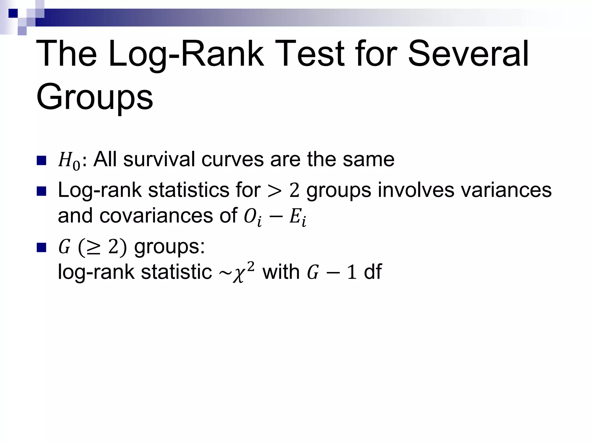 Kaplan meier survival curves and the log-rank test | PDF