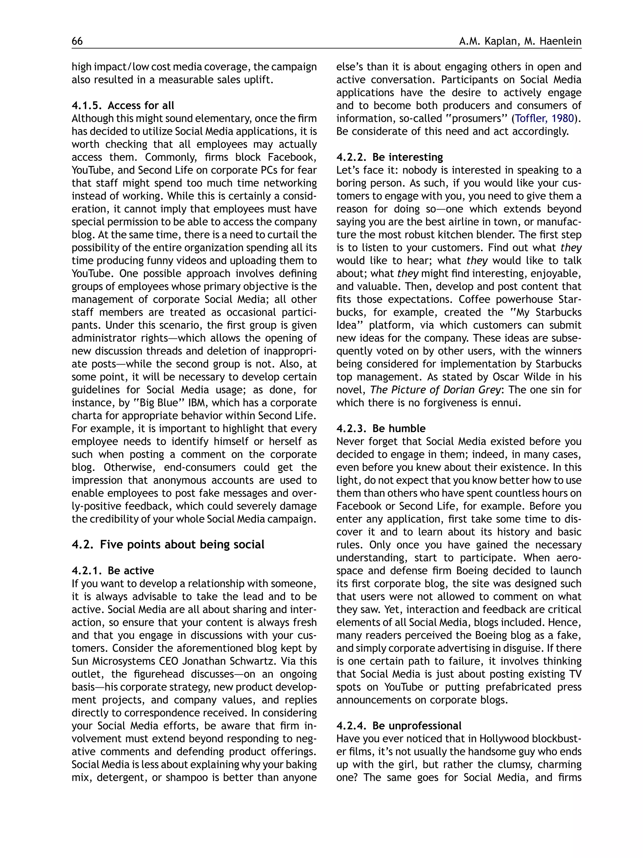 Kaplan & Haenlein - Users of the world, unite - the challenges and ...