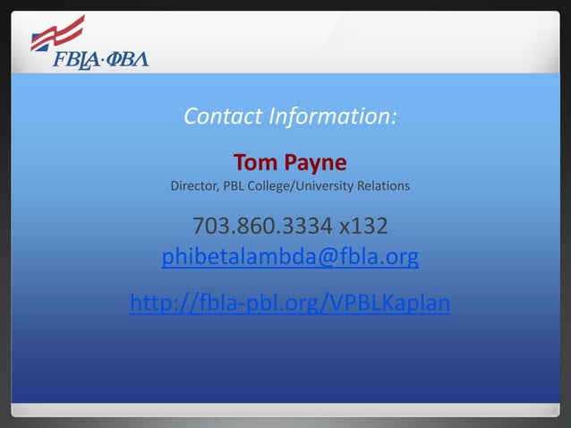 Kaplan and Virtual PBL: An Introduction to Membership in Phi Beta Lambda | PPTX | College ...