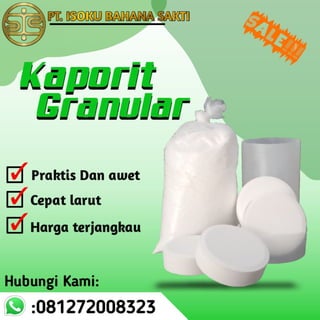 kaporit granular adalah PT ISOKU BAHANA SAKTI.pdf