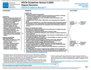 Sarcoma de kaposi segun nccn evidence blocks | PDF