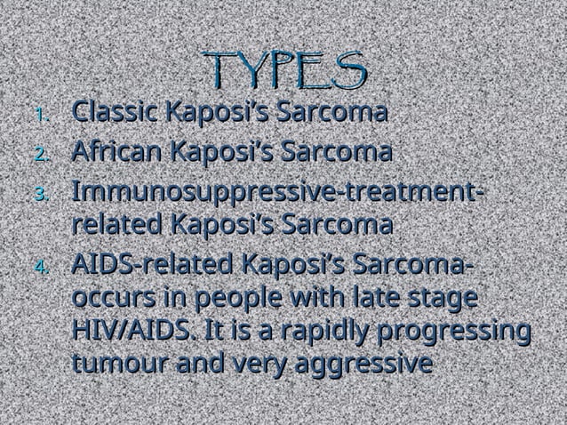 KAPOSI'S SARCOMA.ppt. . | PPT