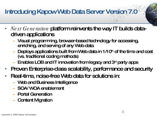 Kapow Web Data Server 7.0 Presentation | PPT
