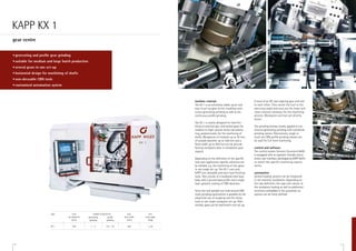 Kapp Niles CNC Gear Grinders - Product Line Brochure | PDF