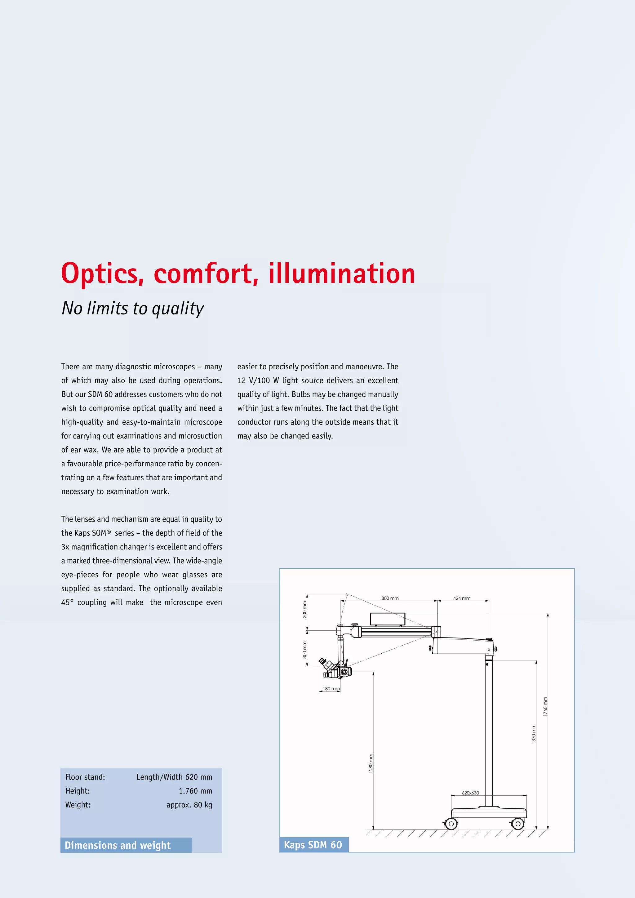 Kaps sdm 60 diagnosis microscope | PDF