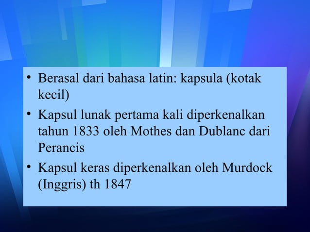 kuliah farmasi tentang sediaan farmasi dalam bentuk kapsul | PPT