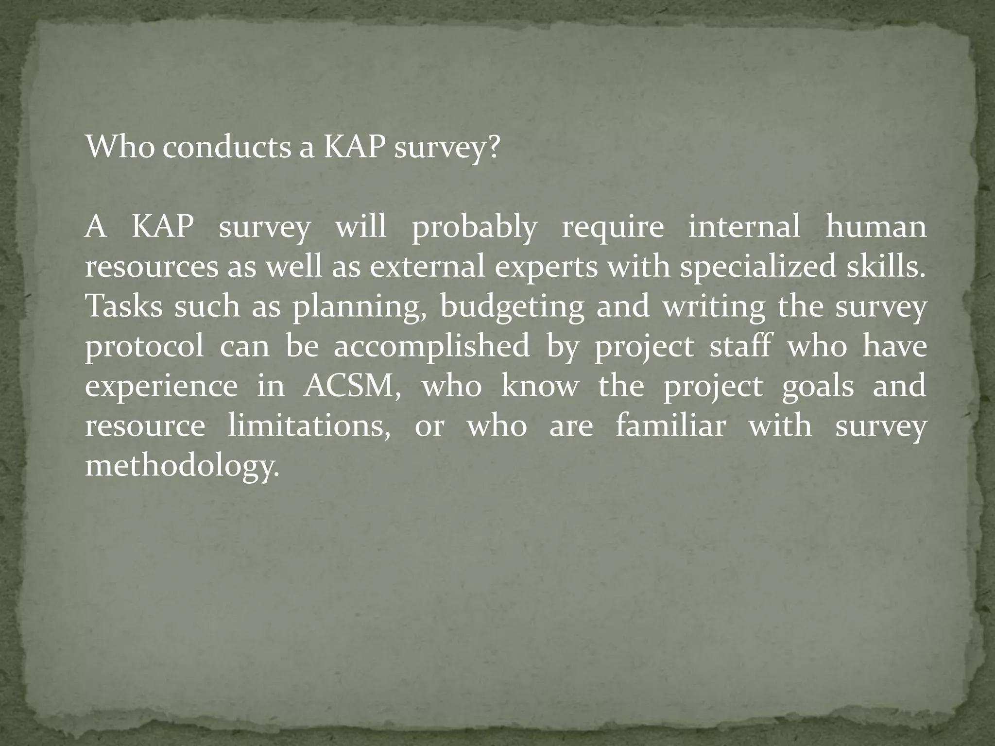 KAP Survey | PDF