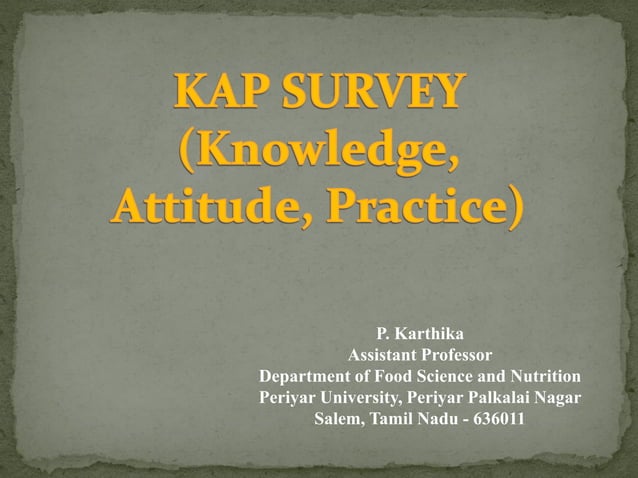 KAP Survey | PDF