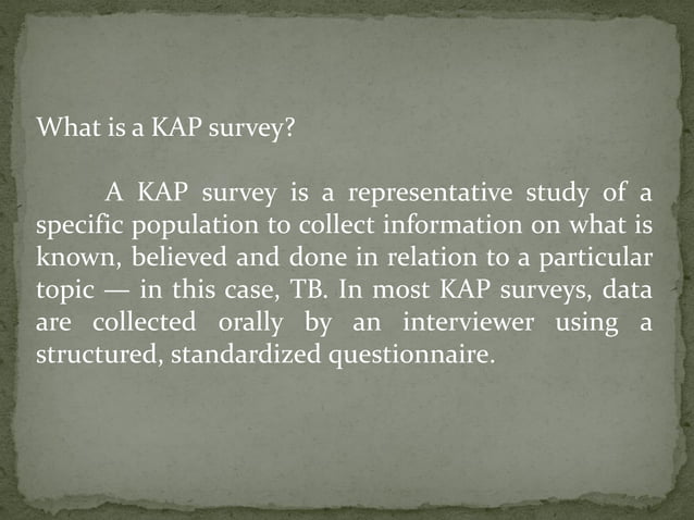 KAP Survey | PDF