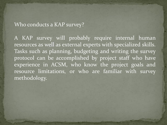 KAP Survey | PDF