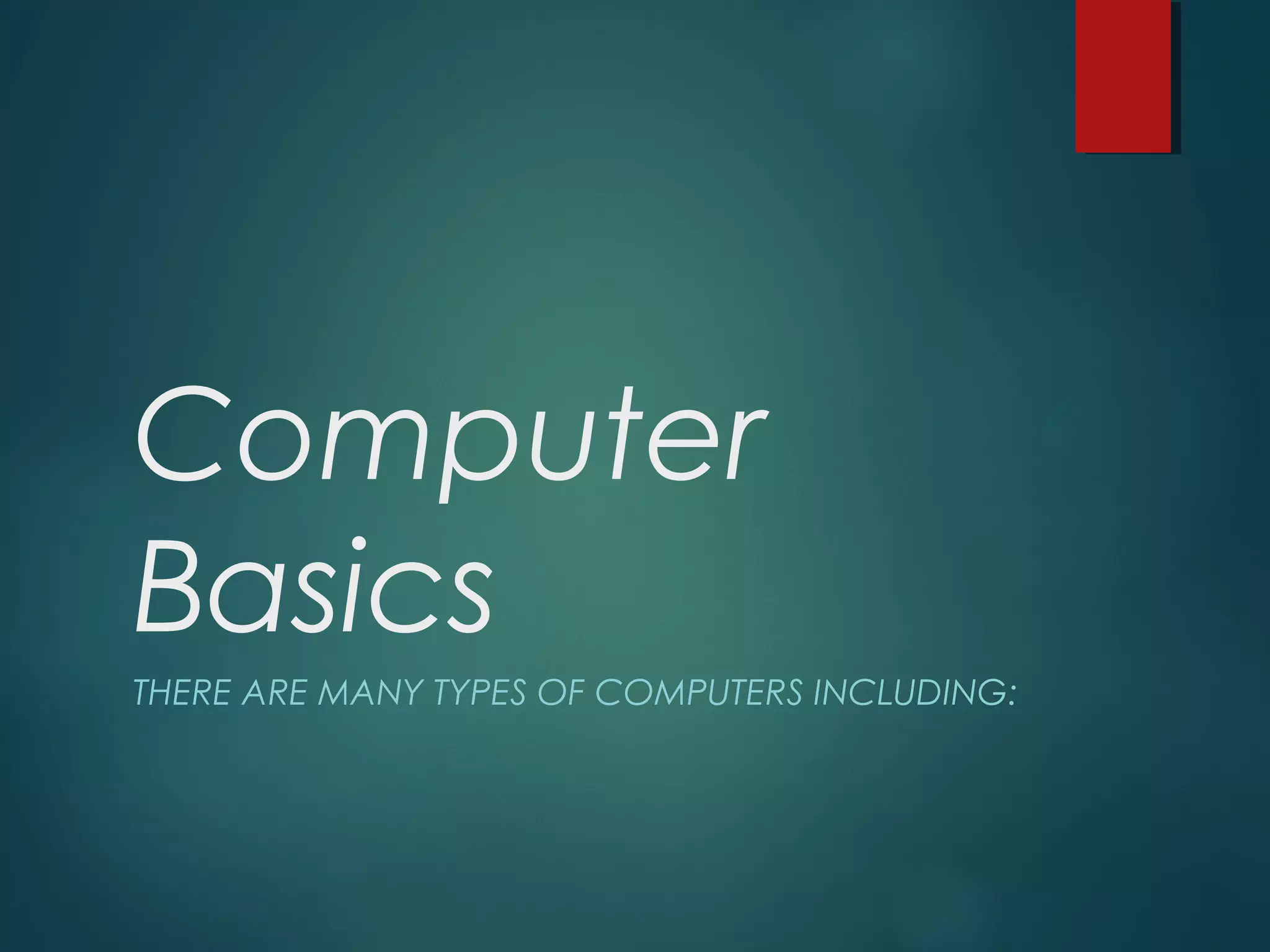 Computer Basics made by Mr Kaptan | PPT