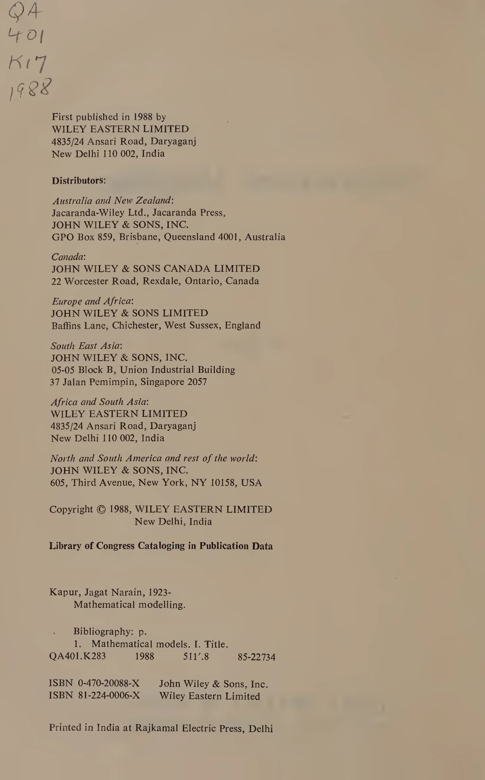Kapur, J. N - Mathematical Modelling ..pdf
