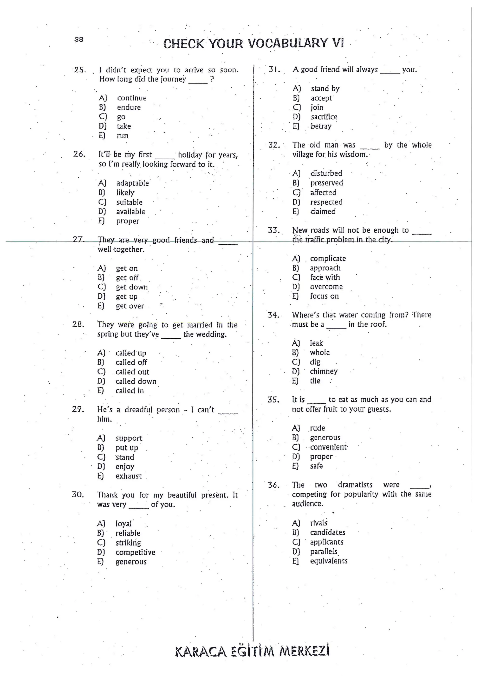 ENGLISH Vocabulary TEST BOOK FOR ELEMENTARY pdf | PDF