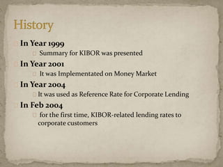 Karachi inter bank offer rate | PPTX