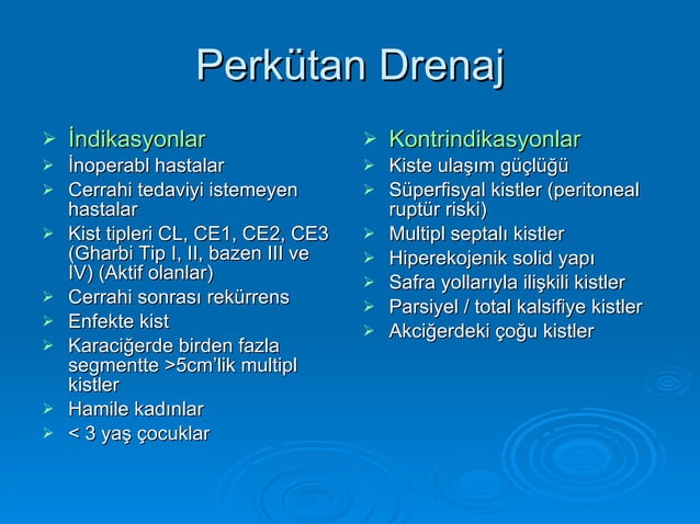 Karaciğer kist hidatid, karaciğer abseleri, amib absesi | PPT