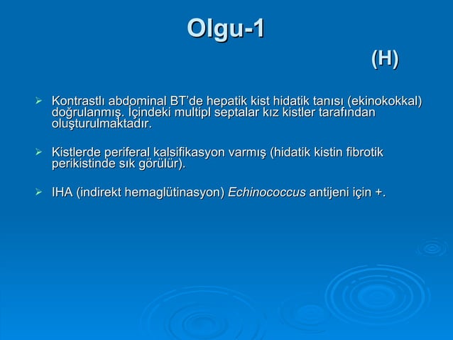 Karaciğer kist hidatid, karaciğer abseleri, amib absesi | PPT