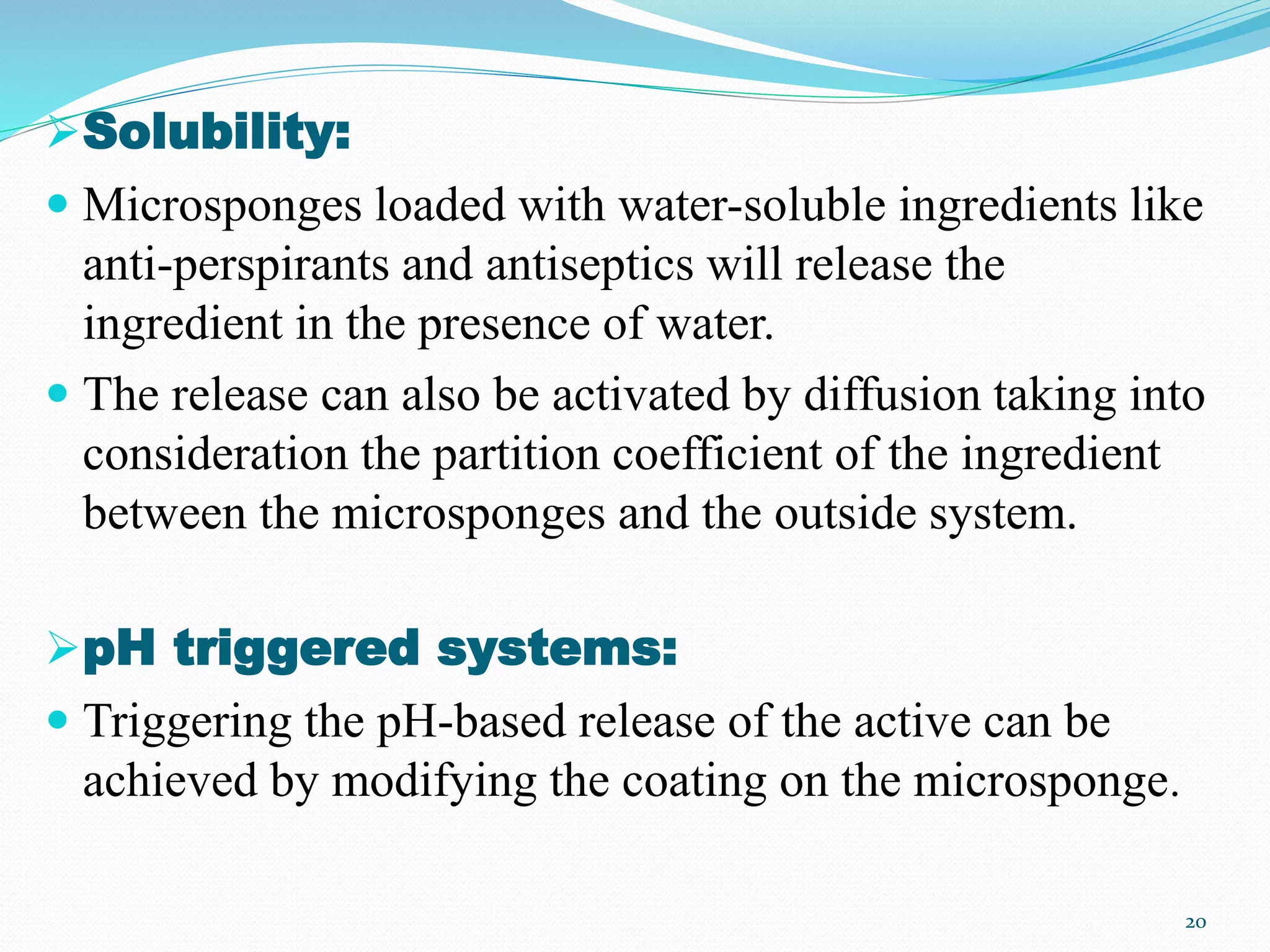 Microsponge Drug Delivery System | PPTX