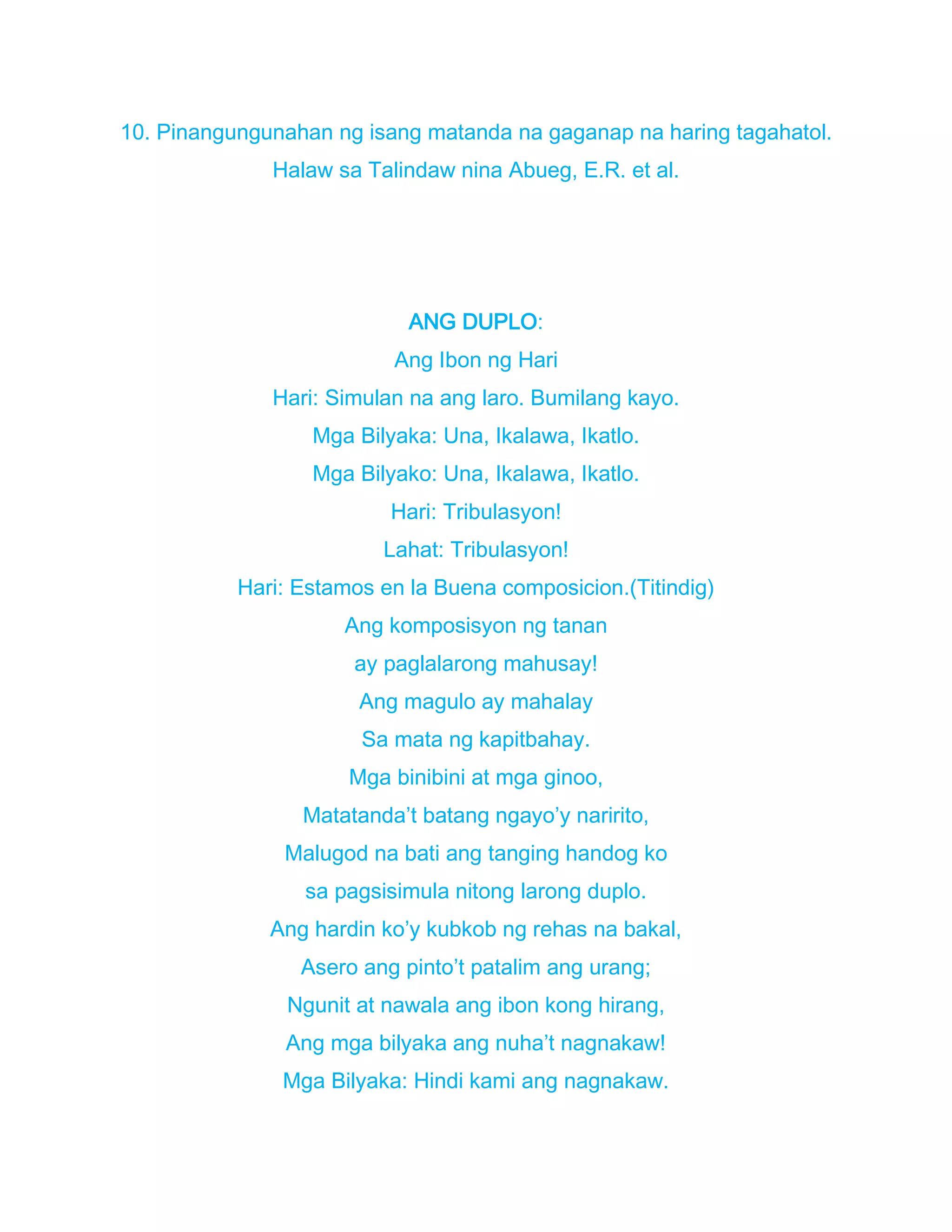 Karagatan at duplo | PDF