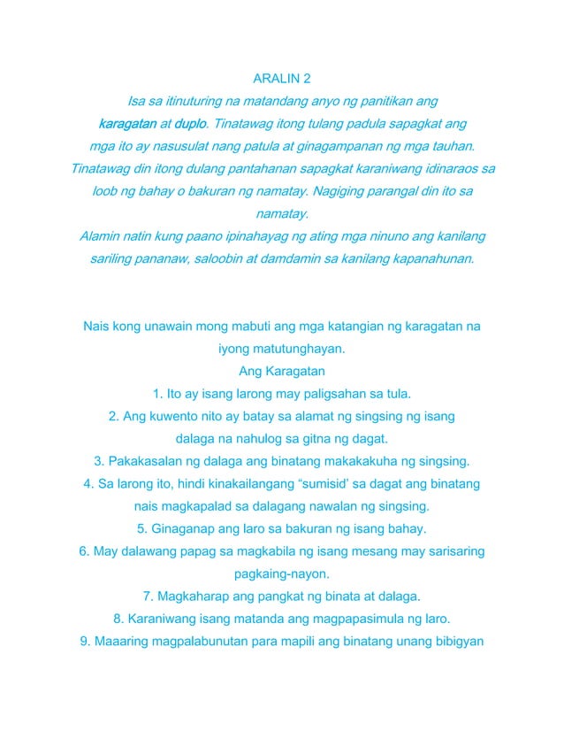 Karagatan at duplo | PDF