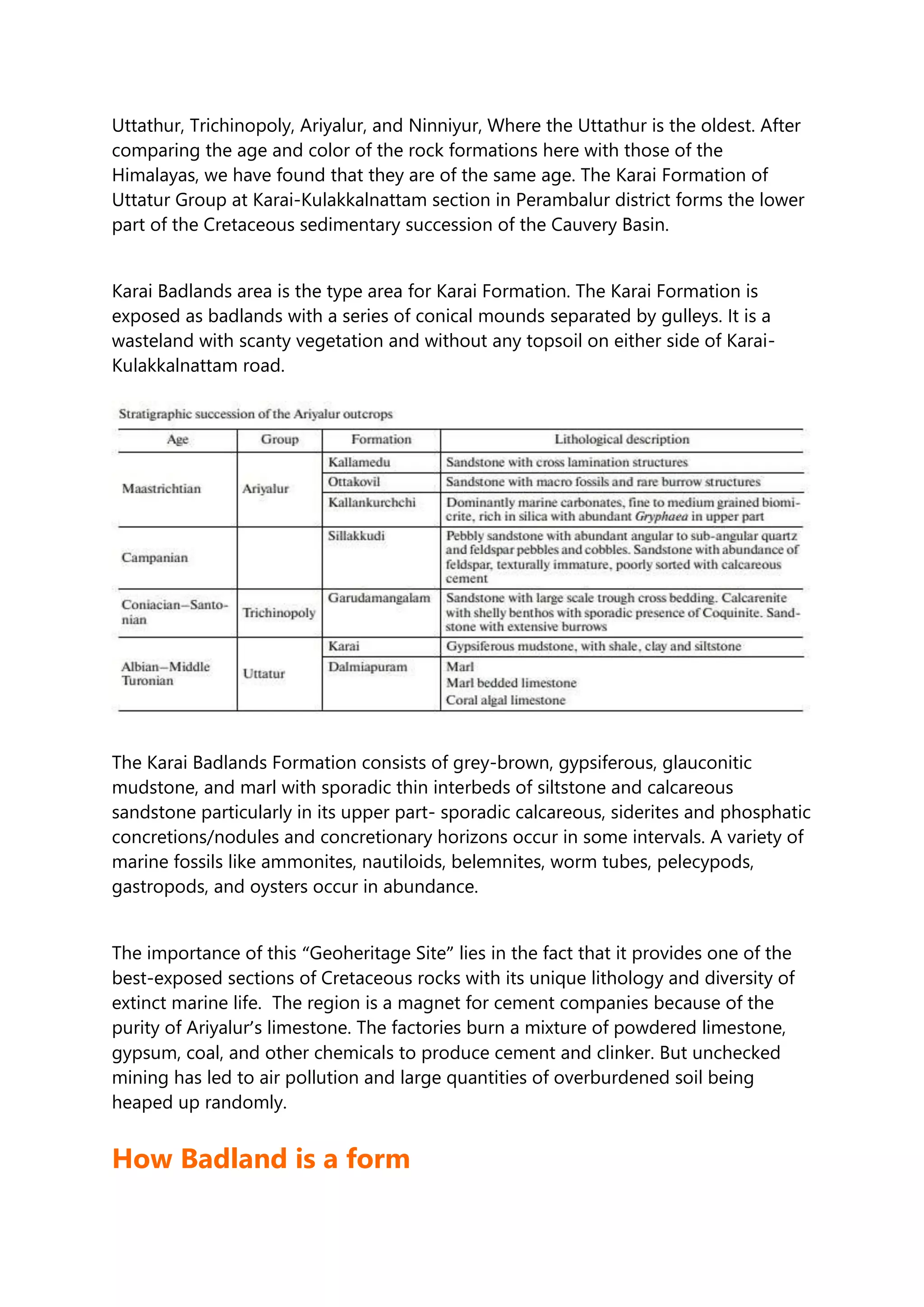 Karai badland topography and Geo-Heritage site, Take A Geotourism ...