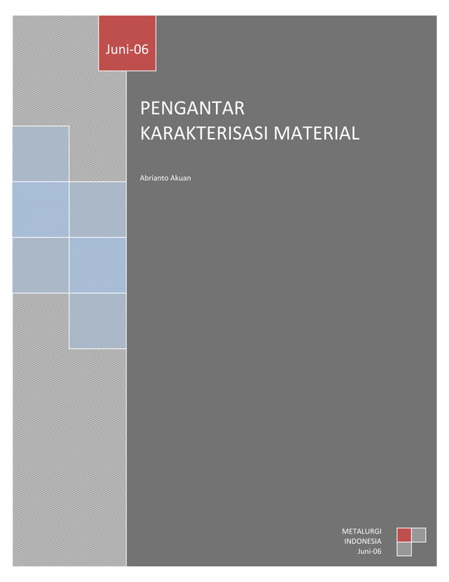 Pengantar Karakterisasi Material_AA | PDF