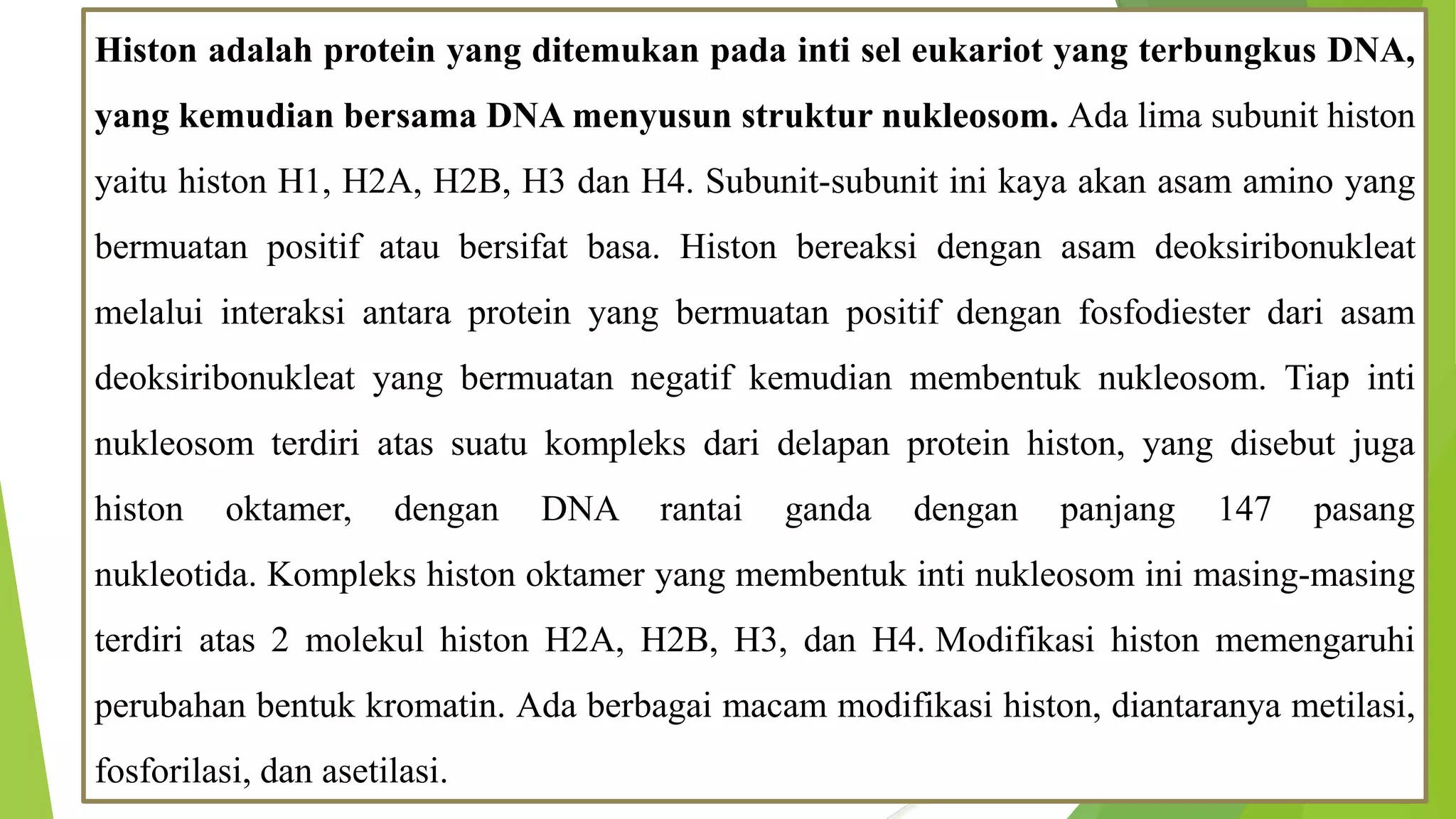 Karakterisasi mutasi histon h3 | PPTX