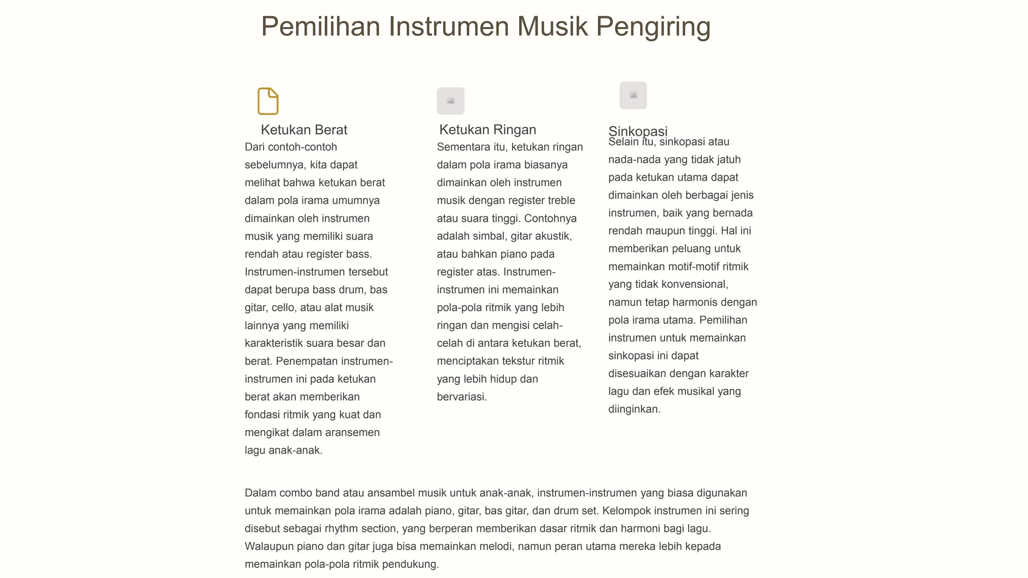 Modul 6 penciptaan karya musik anak sd pptx | PPTX