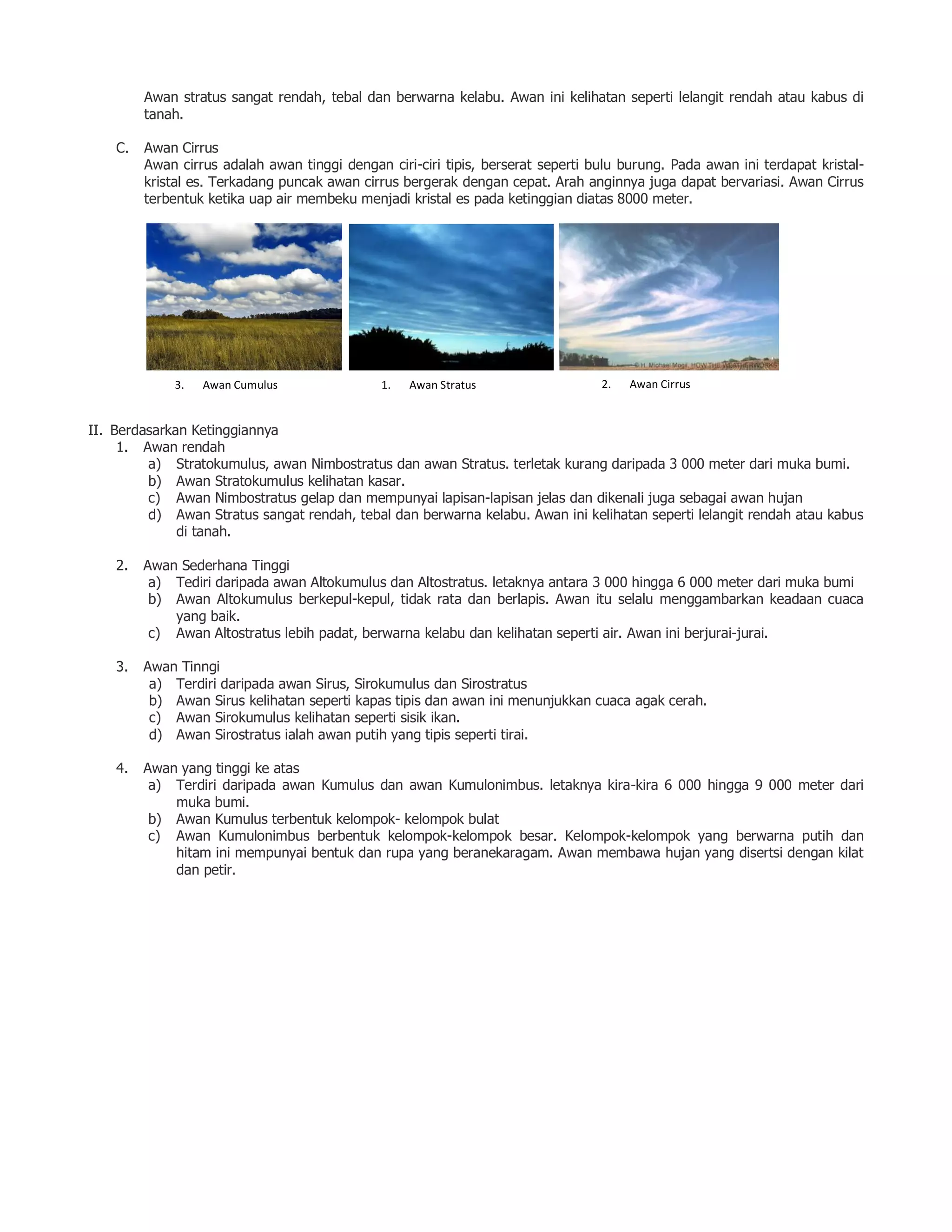 Karakteristik Awan | PDF