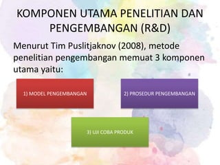 KARAKTERISTIK DAN MOTIF PENELITIAN PENGEMBANGAN DAN PENGEMBANGAN (.pptx