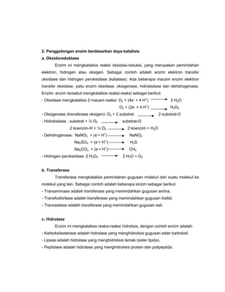Karakteristik enzim | PDF