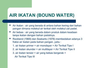 Karakteristik Hidratasi. tipe air dan rumus kadar airppt | PPT