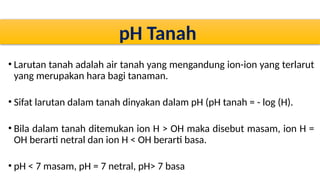 Karakteristik Kimia Tanah di lapangan .pptx