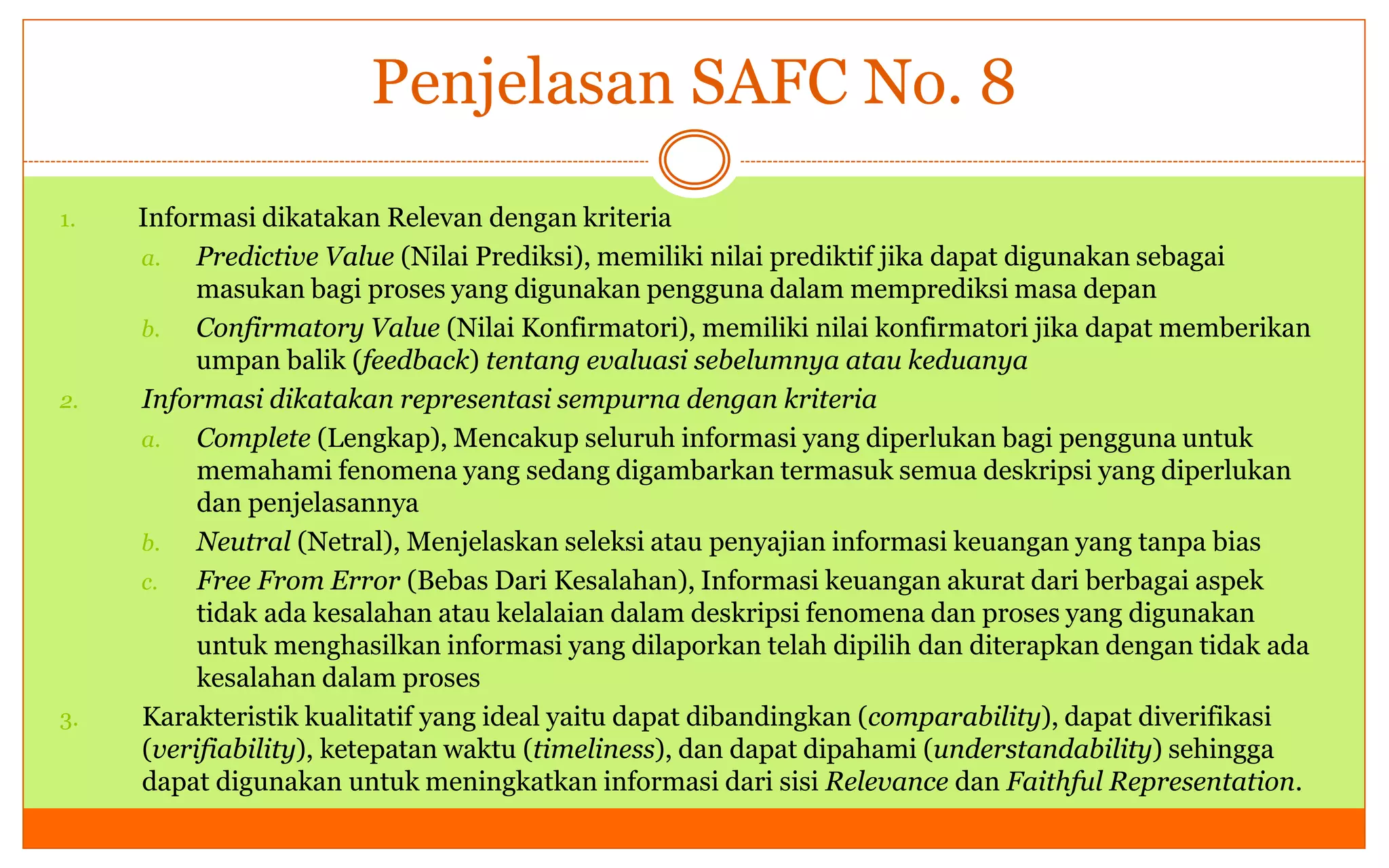 Teori Akuntansi Karakteristik kualitatif Laporan Keuangan | PPTX