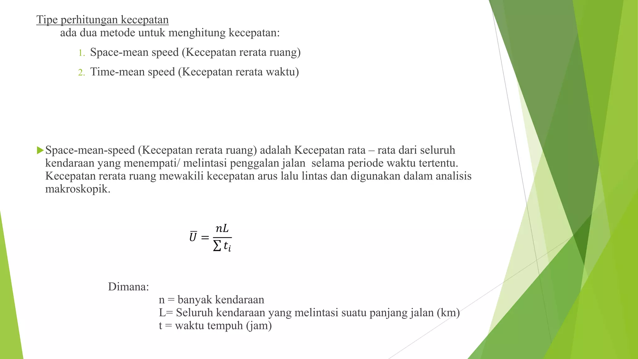 Karakteristik lalu lintas | PPTX