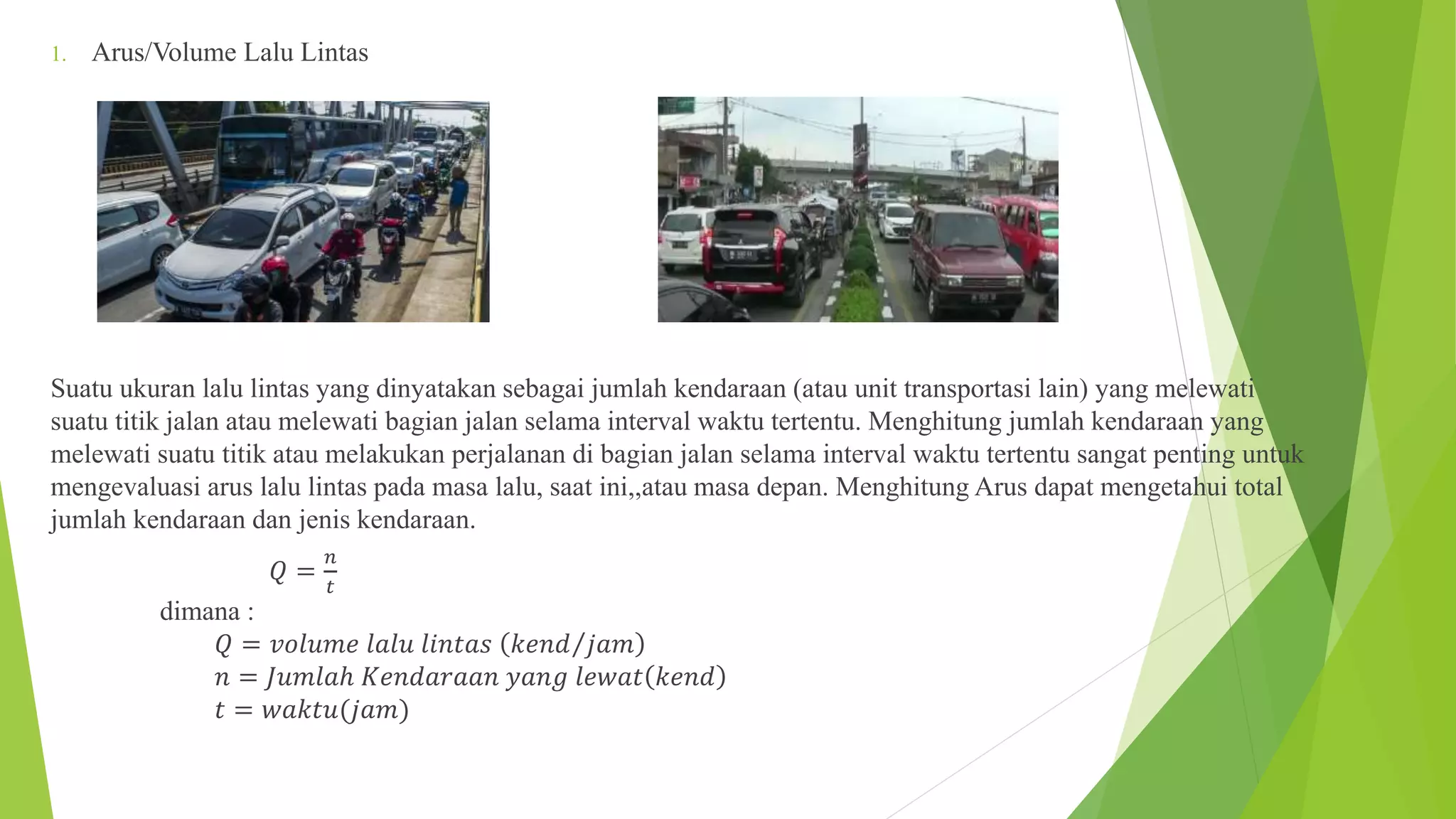 Karakteristik lalu lintas | PPTX