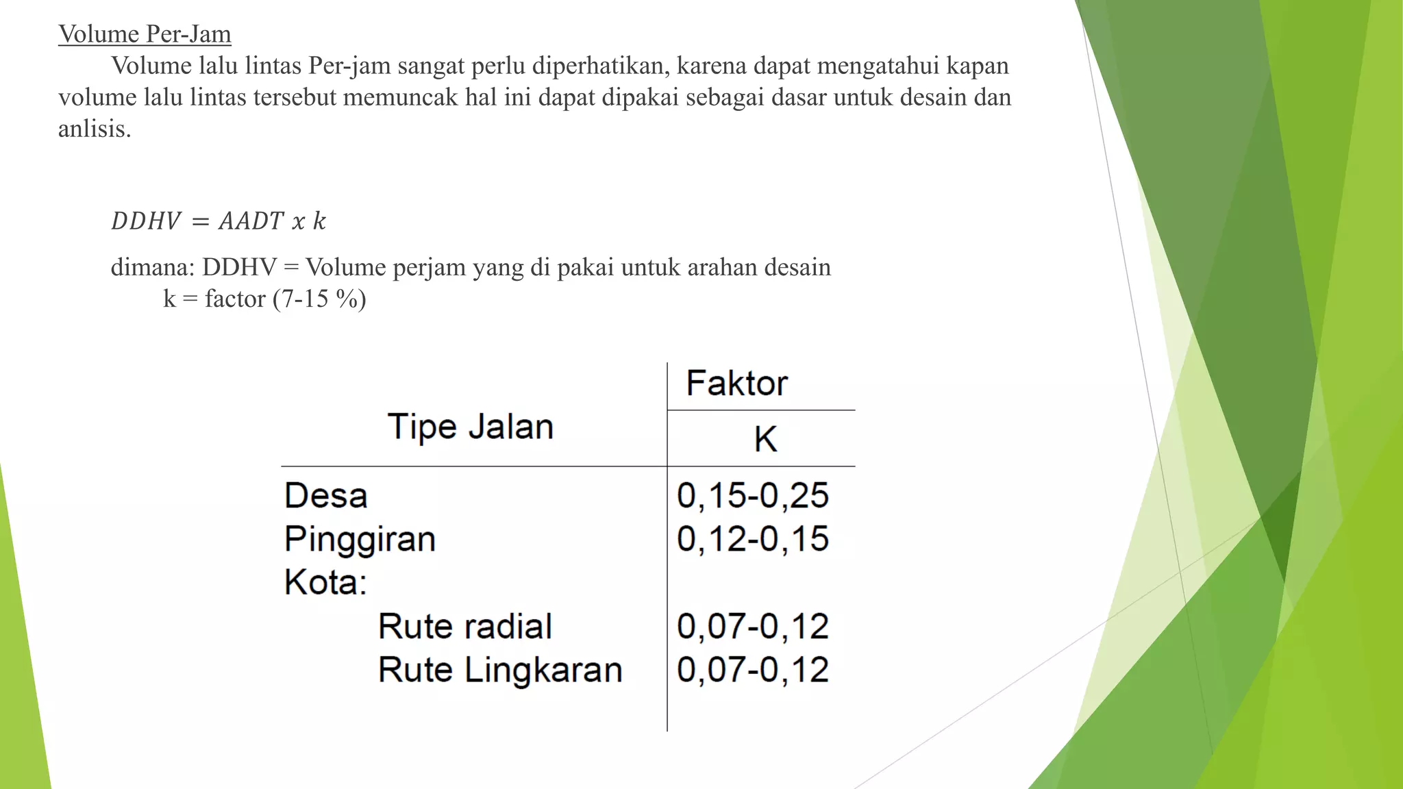 Karakteristik lalu lintas | PPTX