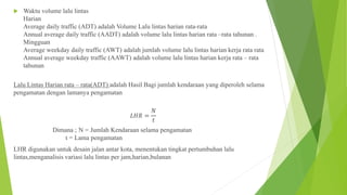 Karakteristik lalu lintas | PPTX