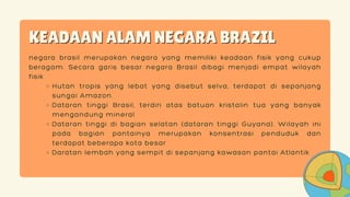 Kelompok 8, Karakteristik Negara Brazil, Geografi Regional Dunia | PPT