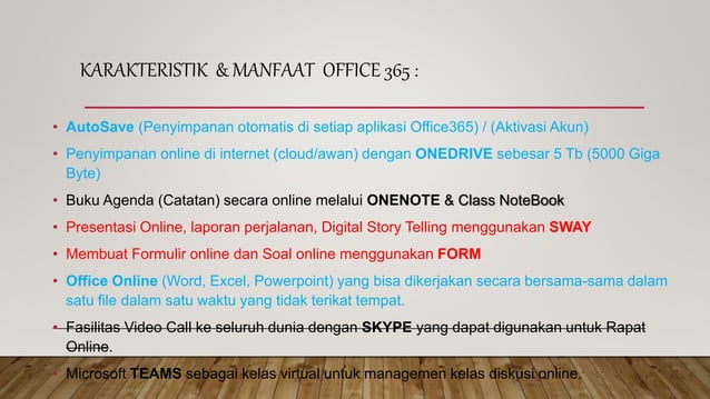 Karakteristik Office 365.pptx