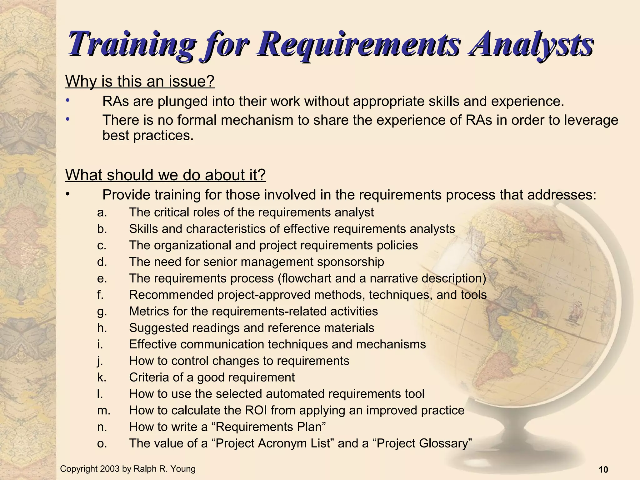 requirement analysis characteristics | PPT